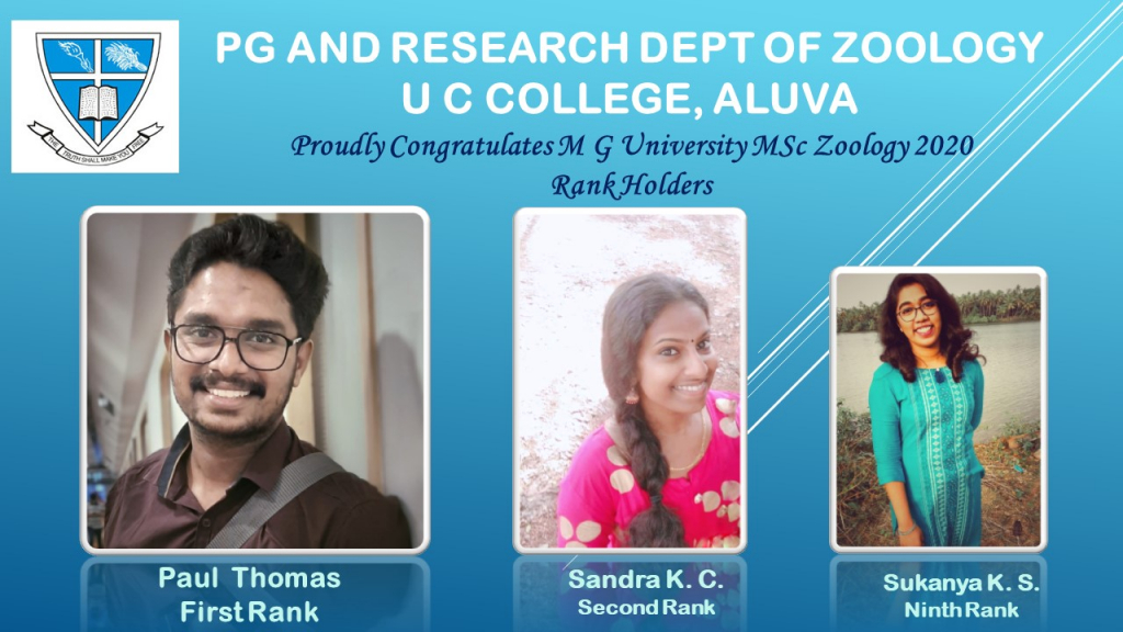 Congratulations to the Rank Holders. - Union Christian College Aluva | Union Christian College Aluva
