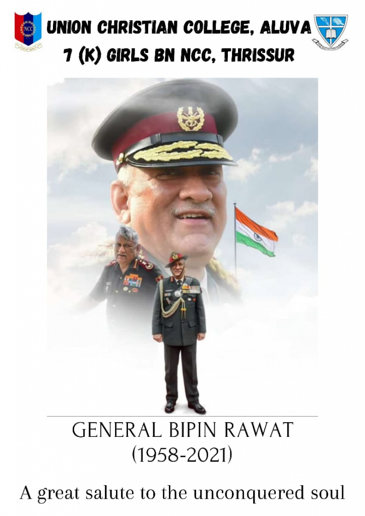 Cadets of UCC paid homage to Gen. Bipin Laxman Singh Rawat and the brave souls who sacrificed ...