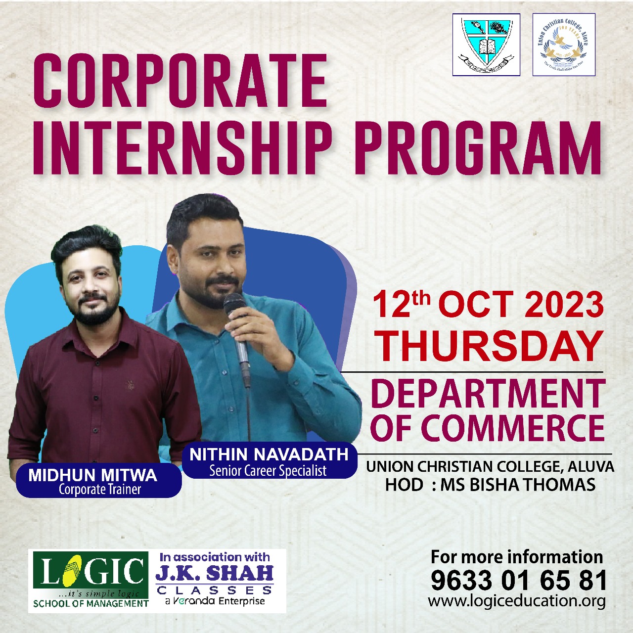 Corporate Internship Program - Union Christian College Aluva | Union Christian College Aluva