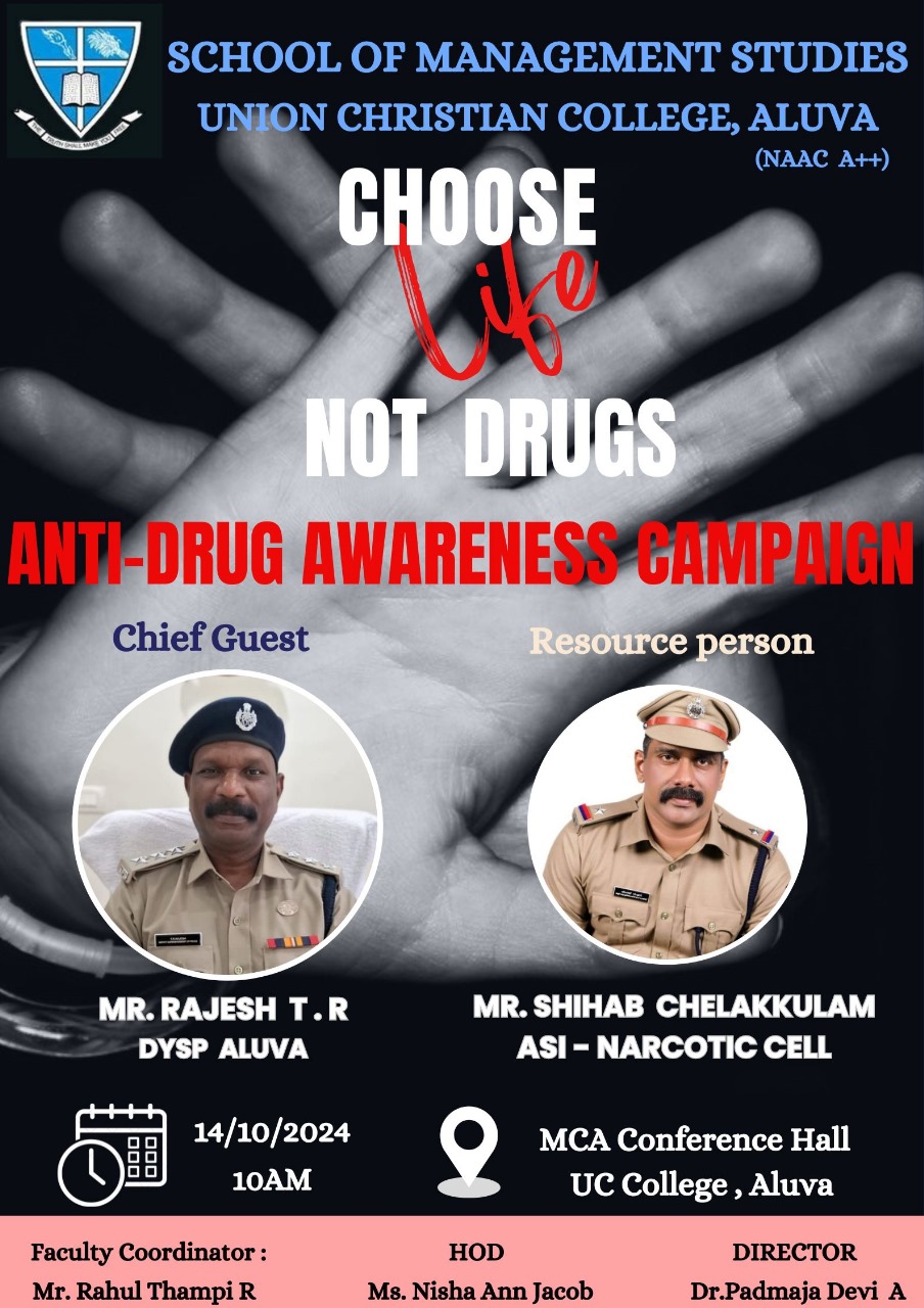 Anti Drug Awareness Campaign - Union Christian College Aluva | Union ...