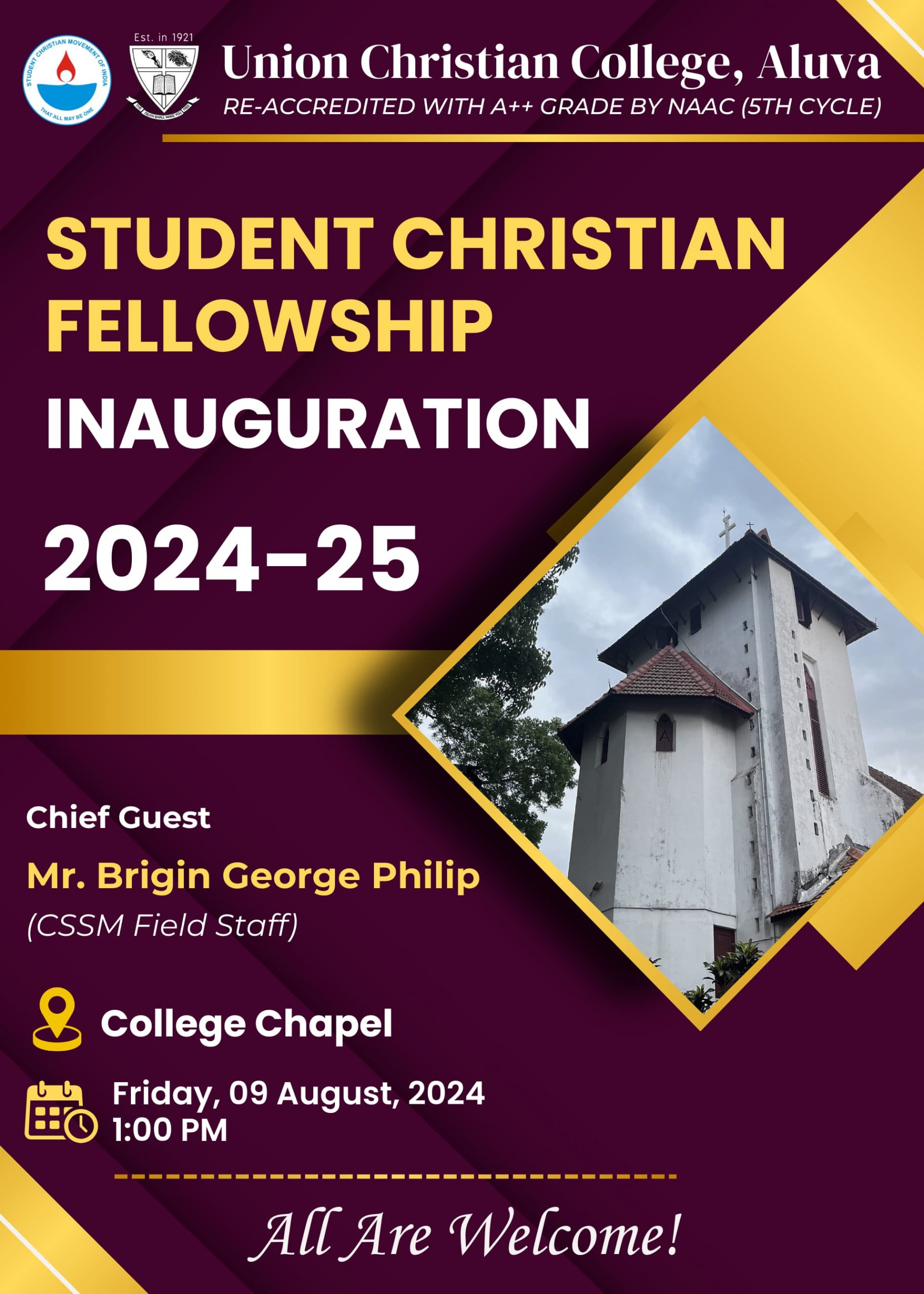SCF Inauguration - Union Christian College Aluva | Union Christian ...