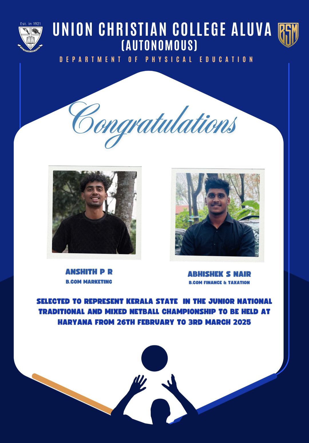Congratulations - Union Christian College Aluva | Union Christian College Aluva