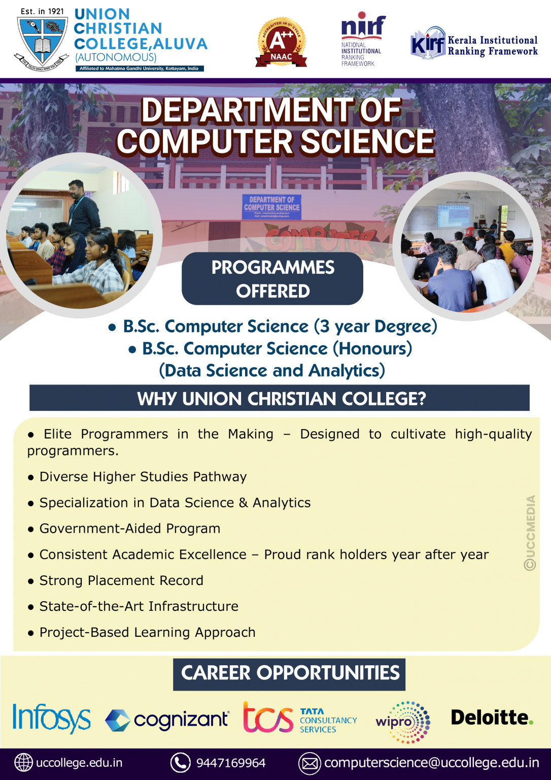 Programmes Offered - Union Christian College Aluva | Union Christian ...